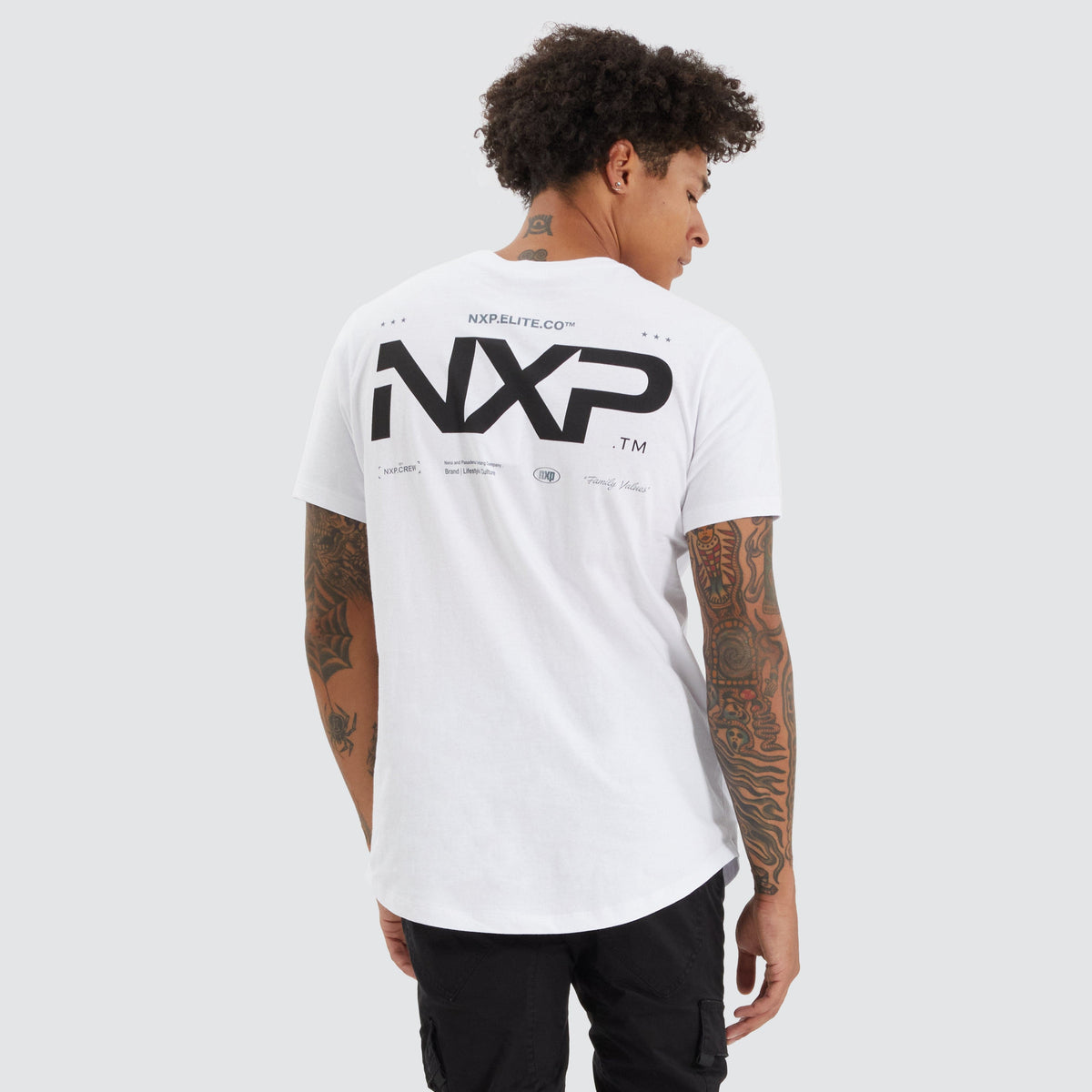 NXP Lostford Dual Curved Tee in Optical White | Neverland | Neverland Store