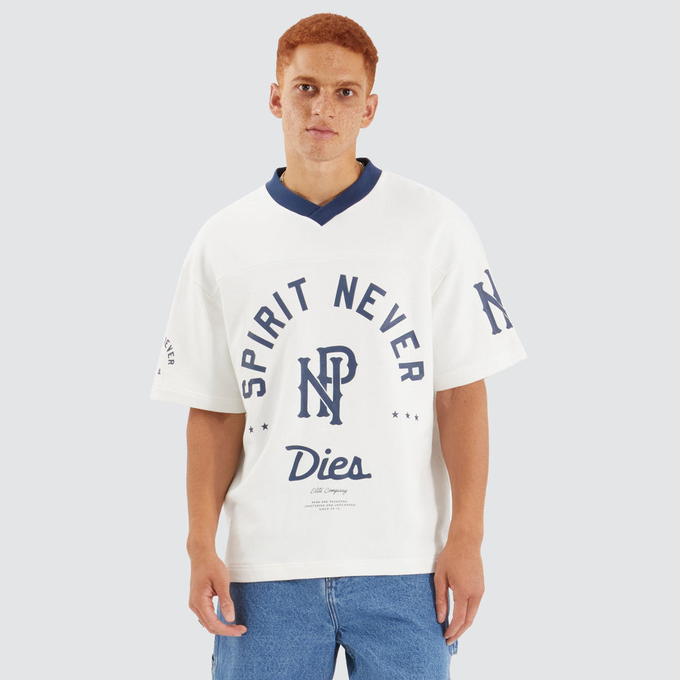 NXP Matchup V-Neck Tee in Natural White | Neverland Store