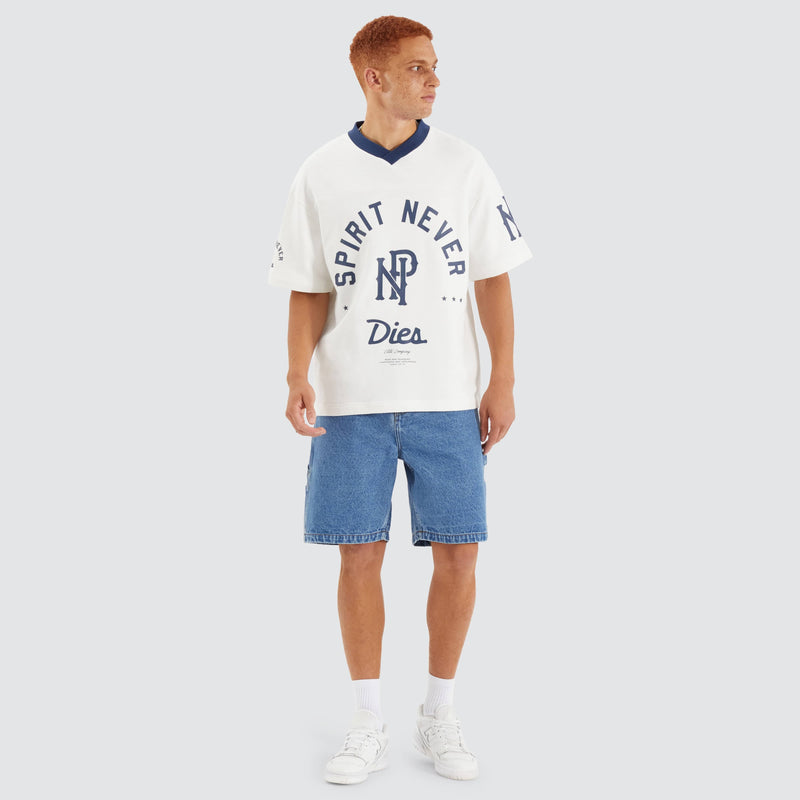 NXP Matchup V-Neck Tee in Natural White | Neverland Store