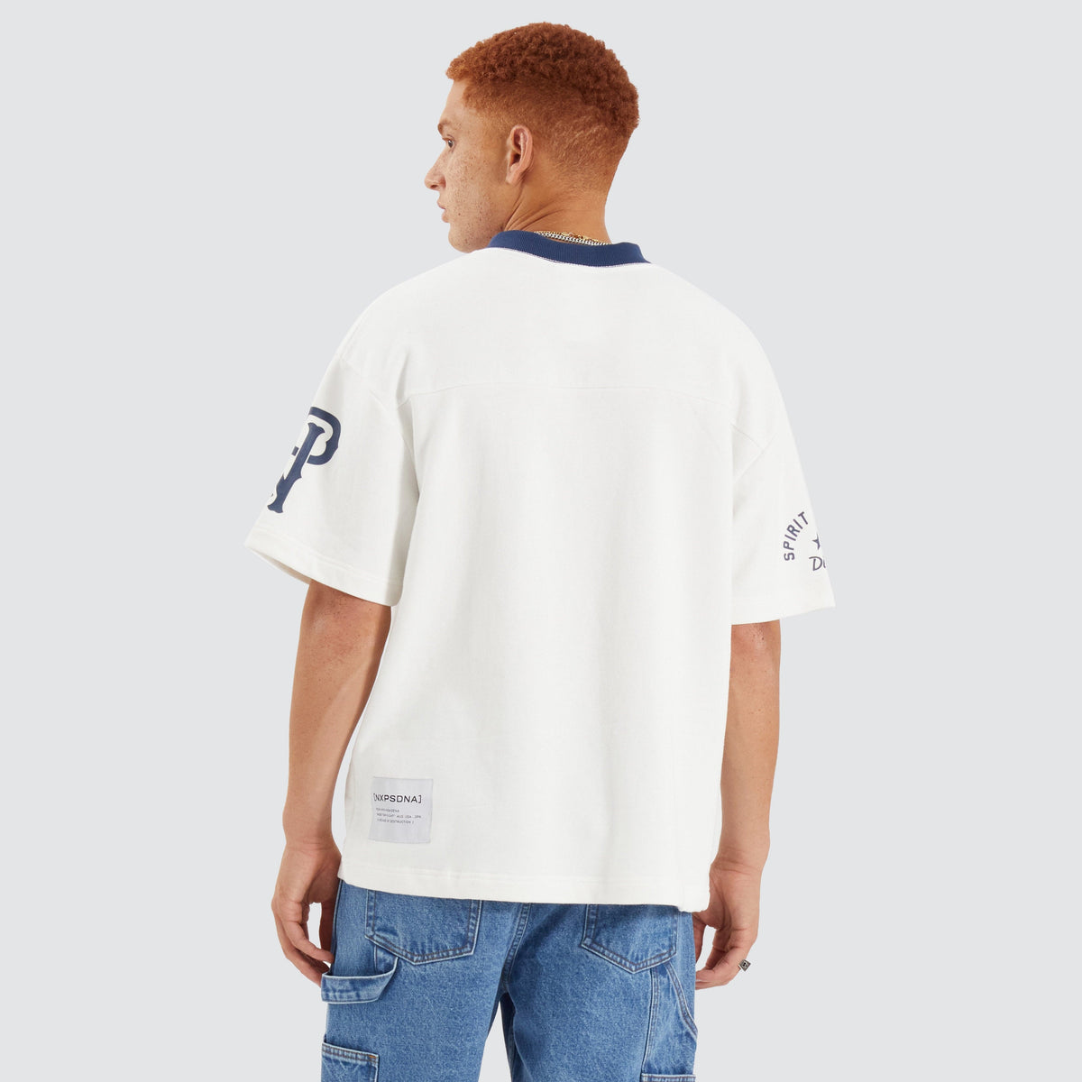 NXP Matchup V-Neck Tee in Natural White | Neverland Store