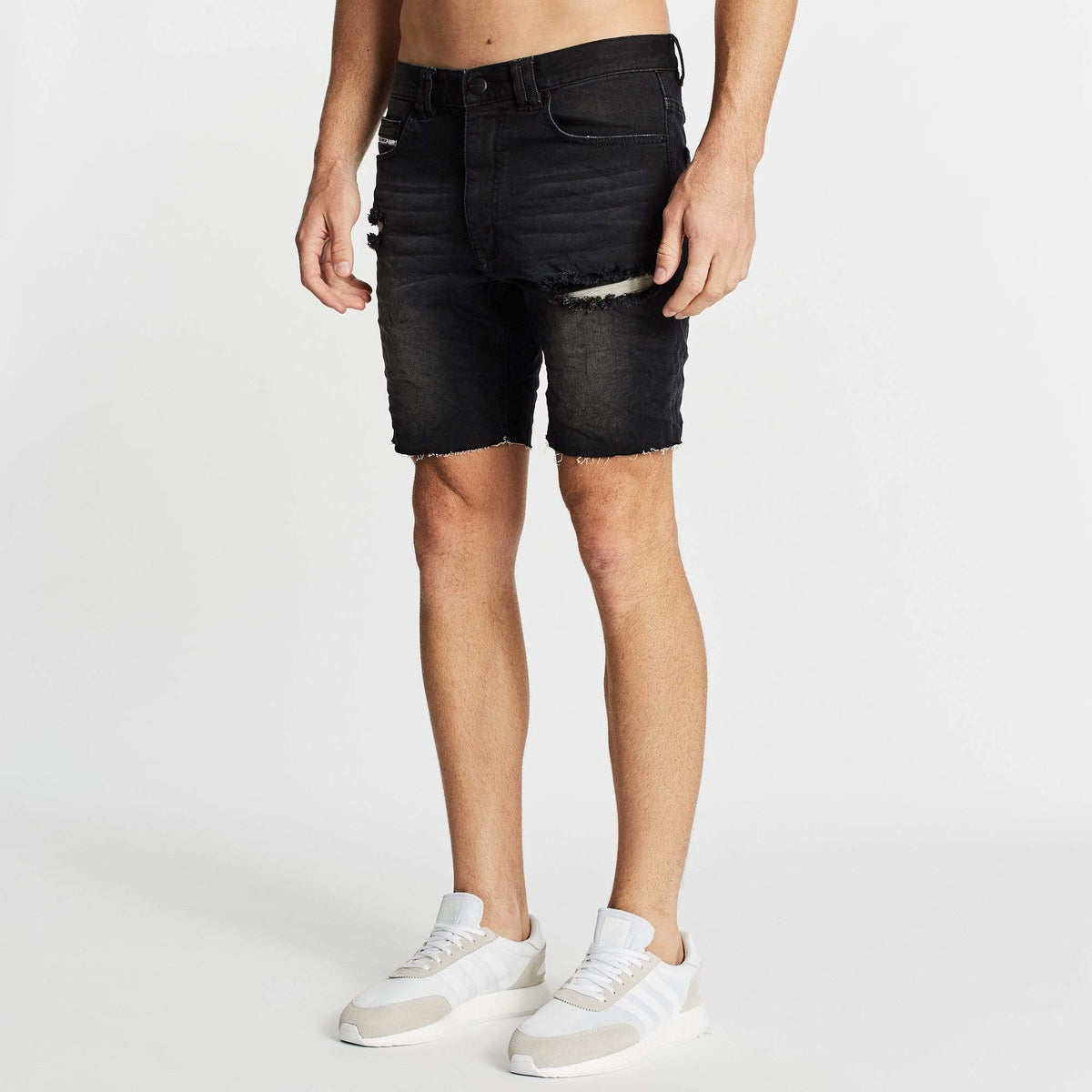 NXP Rawlins Denim Shorts in Heavy Metal Black | Neverland | Neverland Store