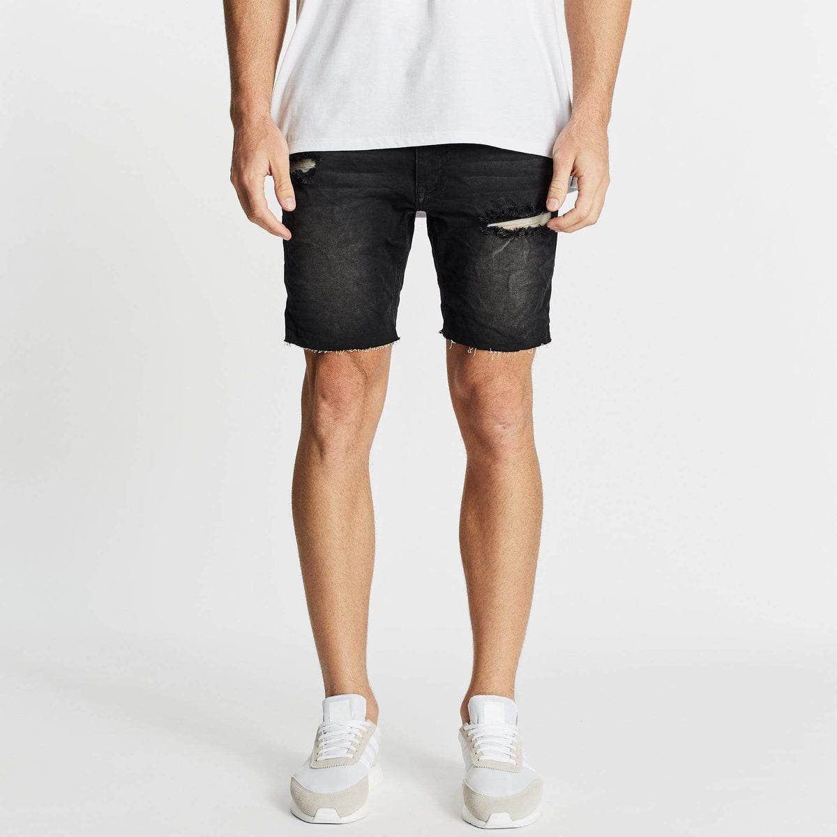 NXP Rawlins Denim Shorts in Heavy Metal Black | Neverland | Neverland Store