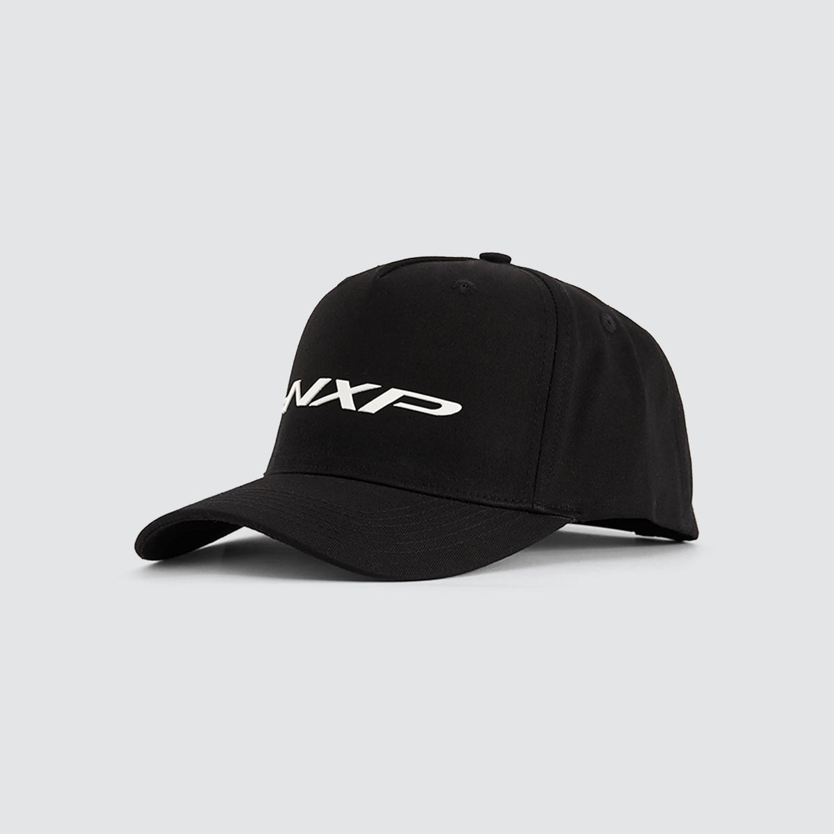 NXP Rebate 5 Panel Peak Cap in Black - Nena and Pasadena – Neverland Store
