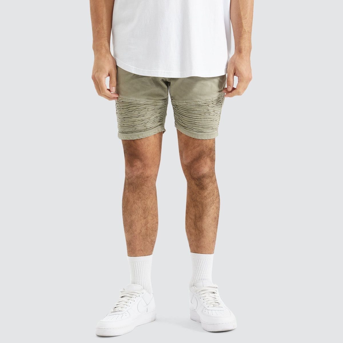 NXP Spitfire Denim Shorts in Laurel Green | Neverland | Neverland Store