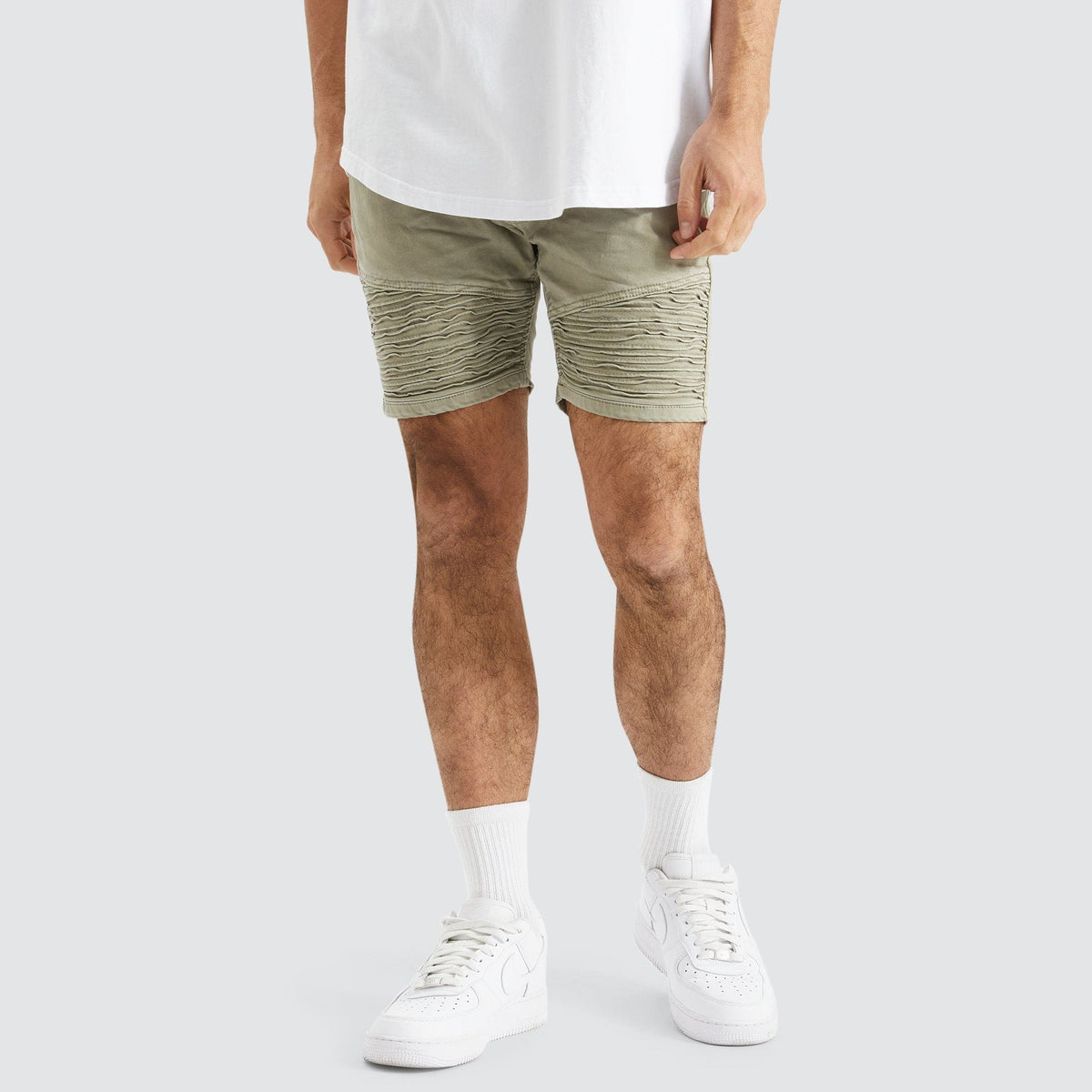 NXP Spitfire Denim Shorts in Laurel Green | Neverland | Neverland Store