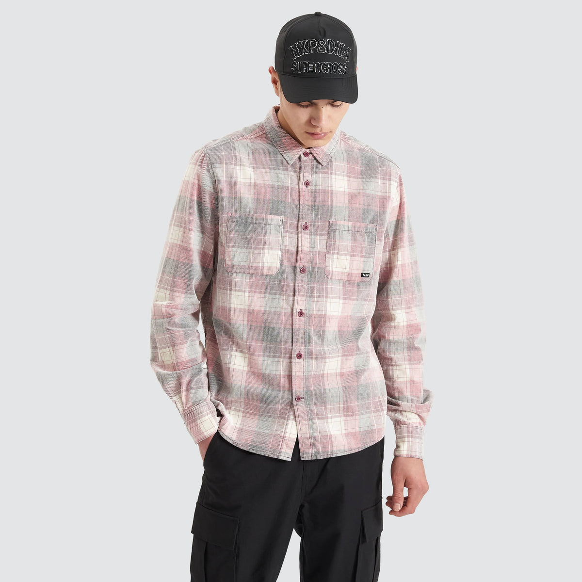 NXP Treshold L/S Shirt in Red Check - Nena and Pasadena | Neverland Store