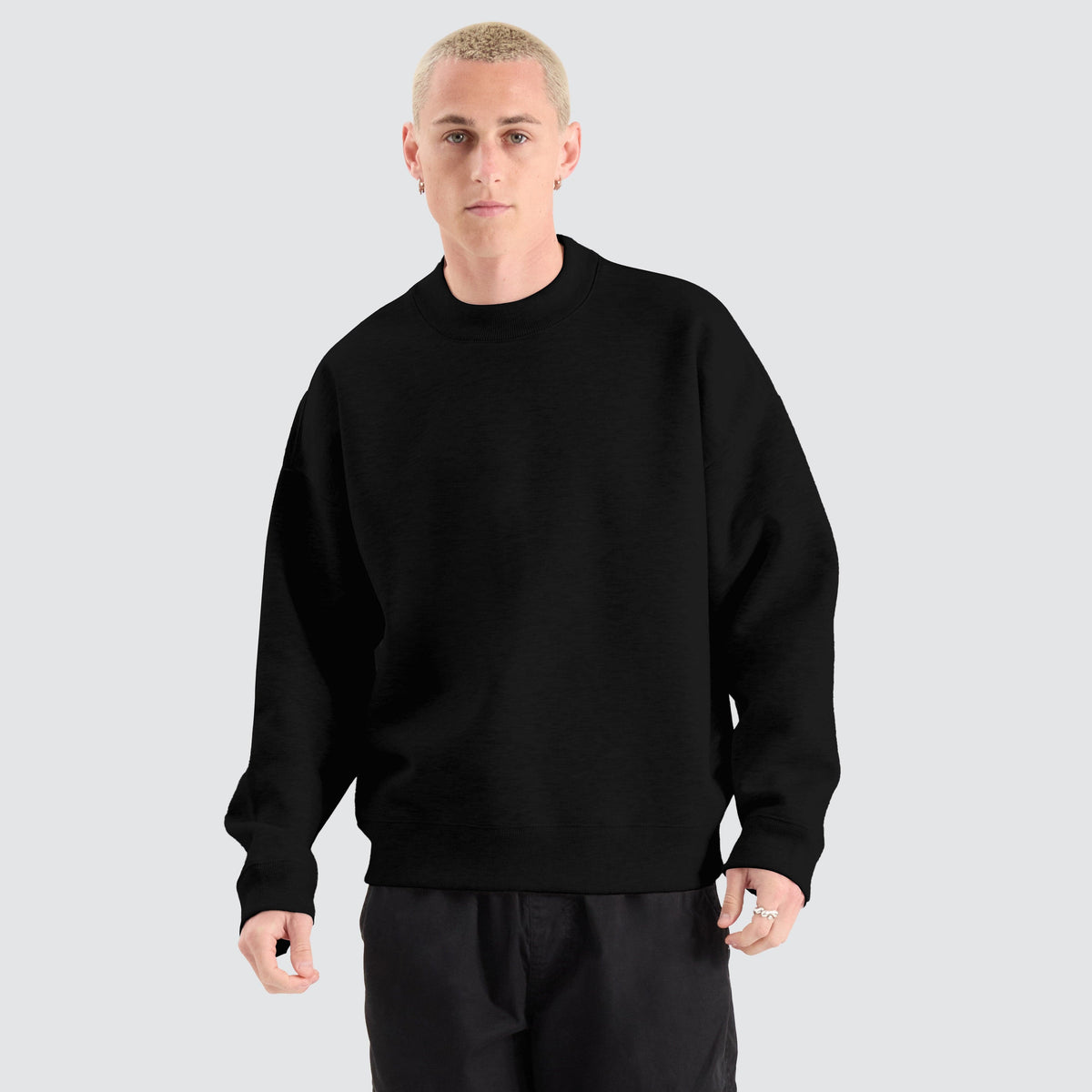 NXP Tulsa Box Fit Sweater in Jet Black | Neverland | Neverland Store