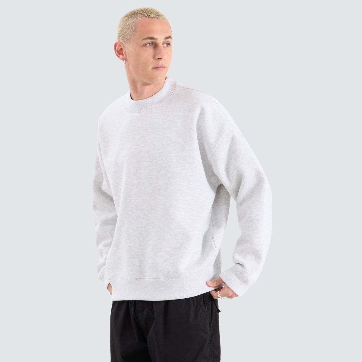Tulsa Box Fit Sweater Snow Marle | Neverland Store