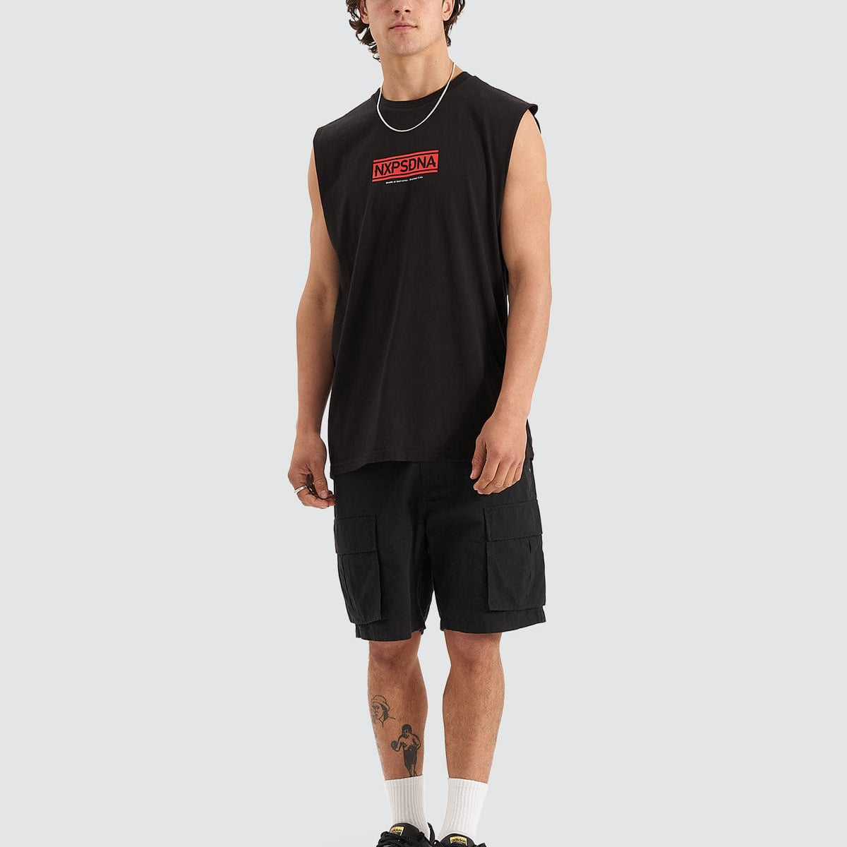 NXP Coupe Scoop Back Muscle Tee in Jet Black | Neverland | Neverland Store