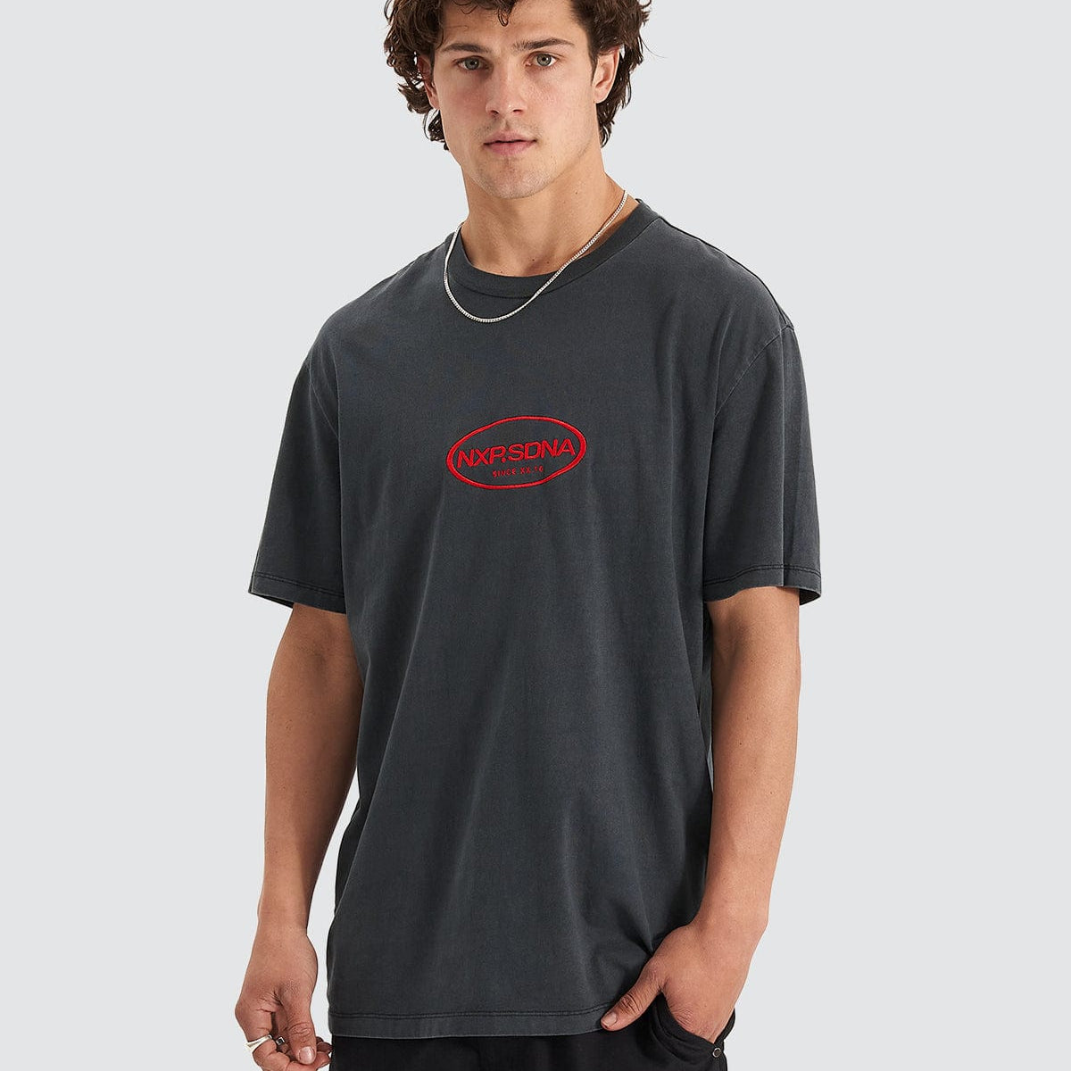 NXP Cycle Relaxed Washed Black T-Shirt - Neverland Store