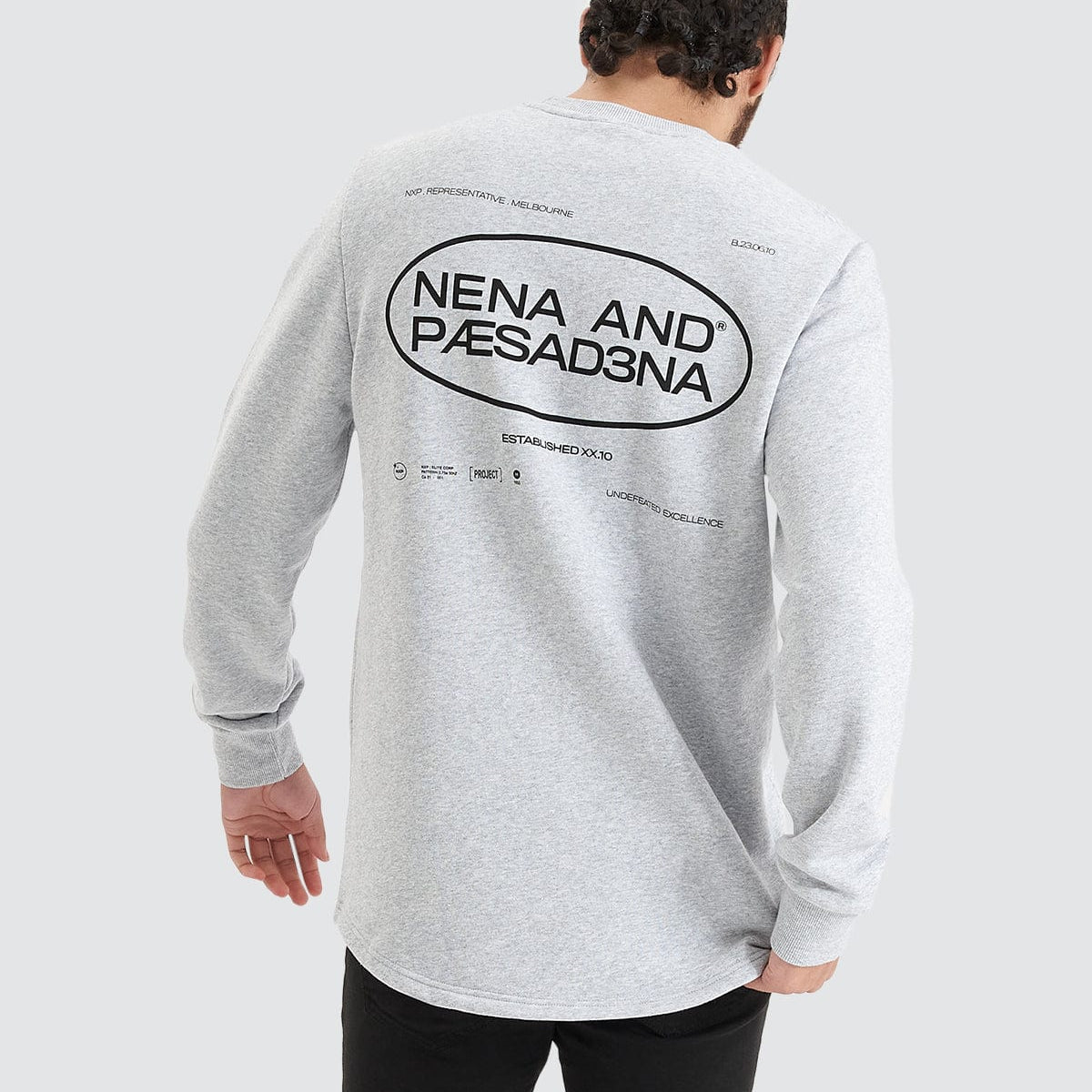 NXP Dead Draw Curve Jumper in Grey Marle - Neverland Store