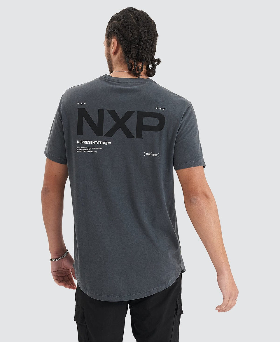 NXP Delta Time Dual Curved Tee in Asphalt - Neverland Store