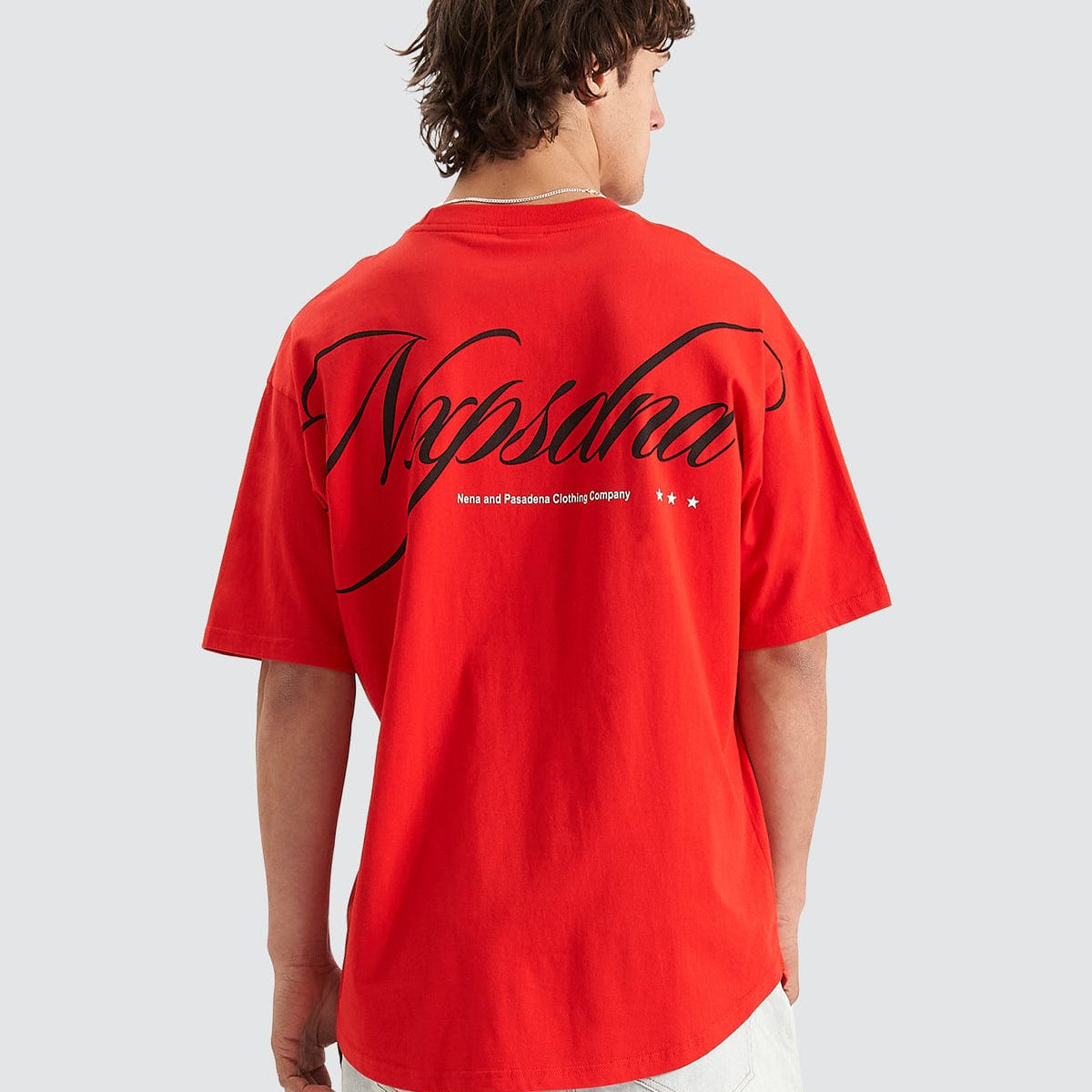 NXP Encrypted Heavy Box Fit Scoop Red T-Shirt - Neverland Store