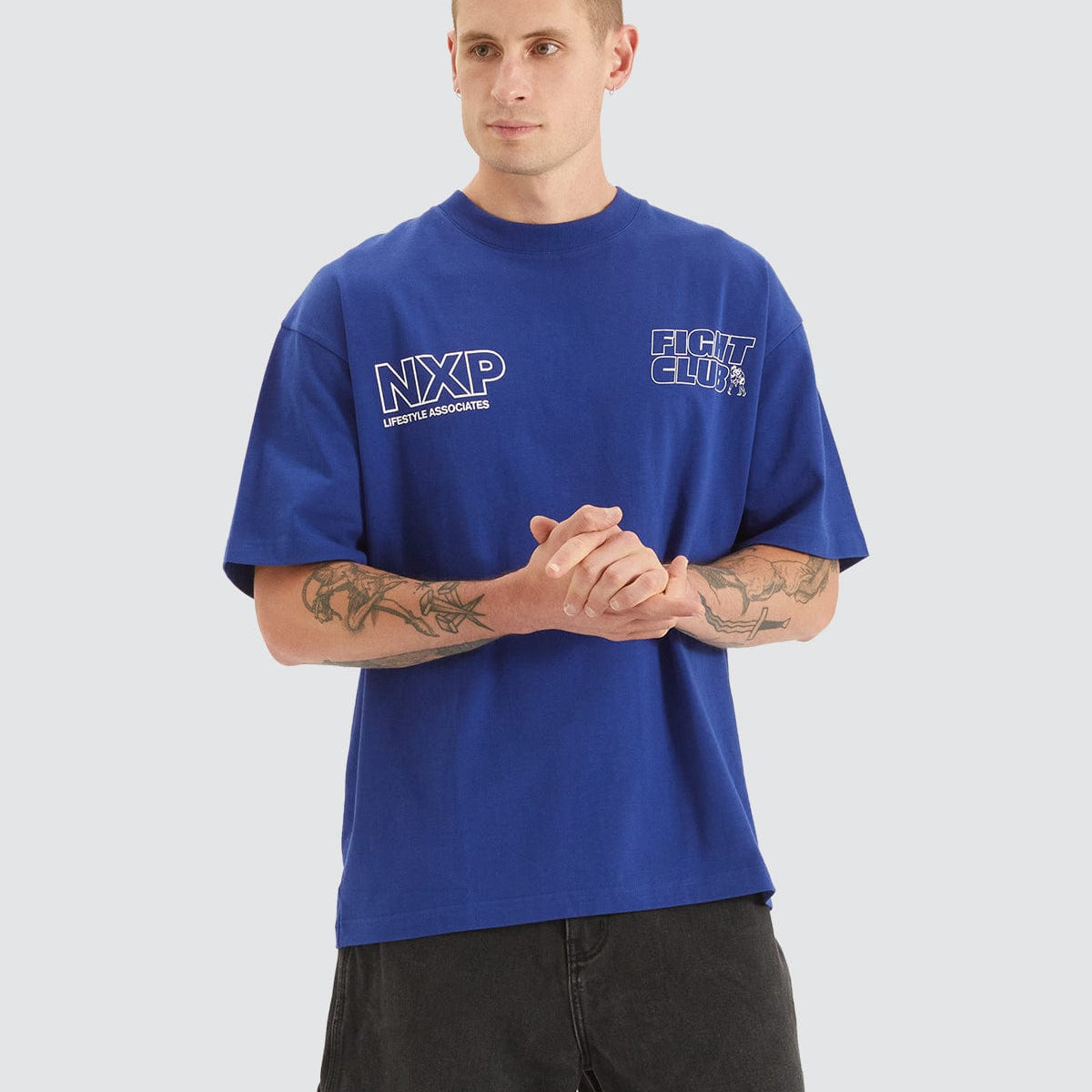 NXP Fight Club Heavy Street Tee in Blue | Neverland | Neverland Store