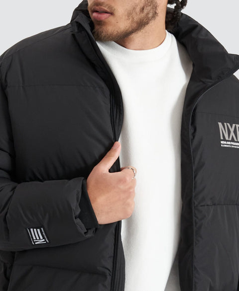 NXP Forfeit Puffer Jacket in Jet Black - Neverland Store