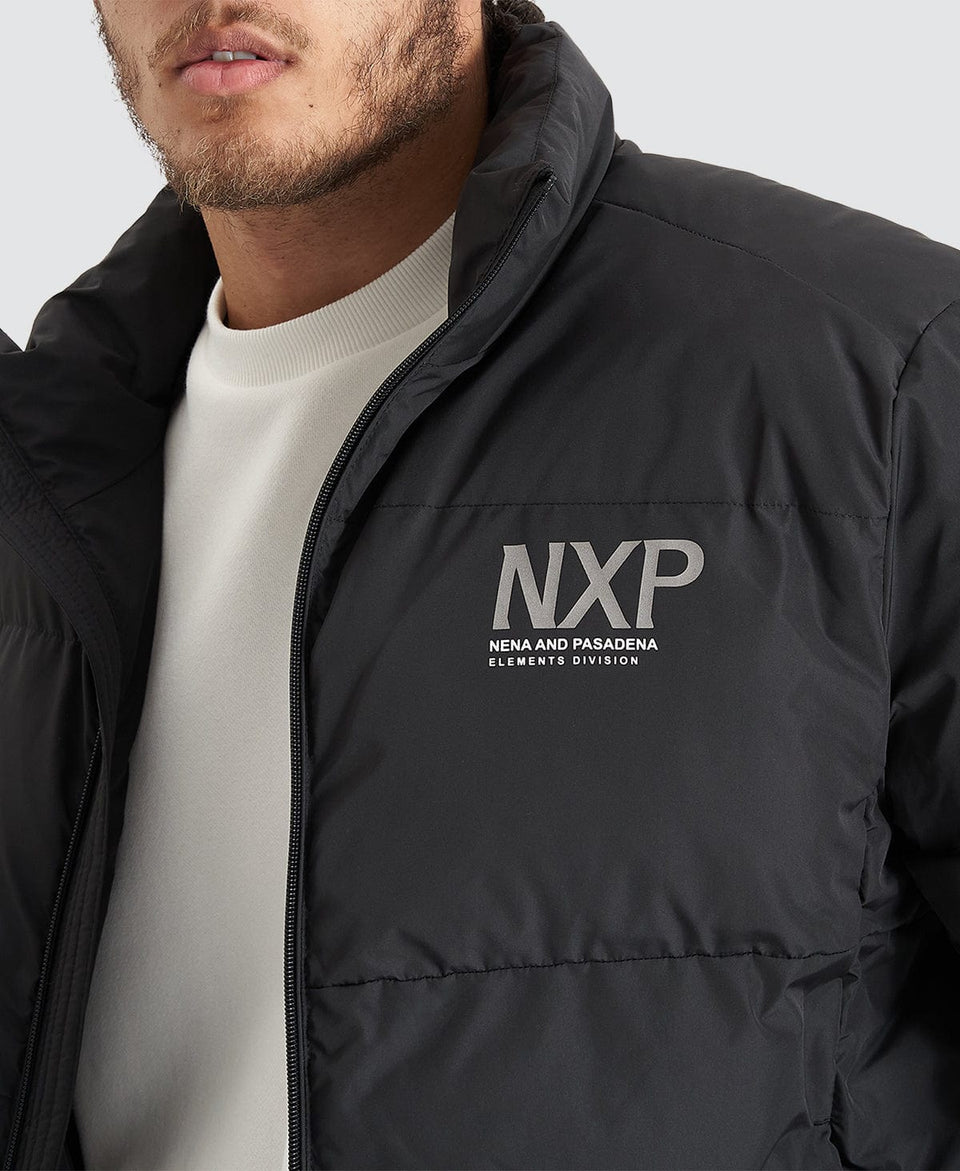NXP Forfeit Puffer Jacket in Jet Black - Neverland Store
