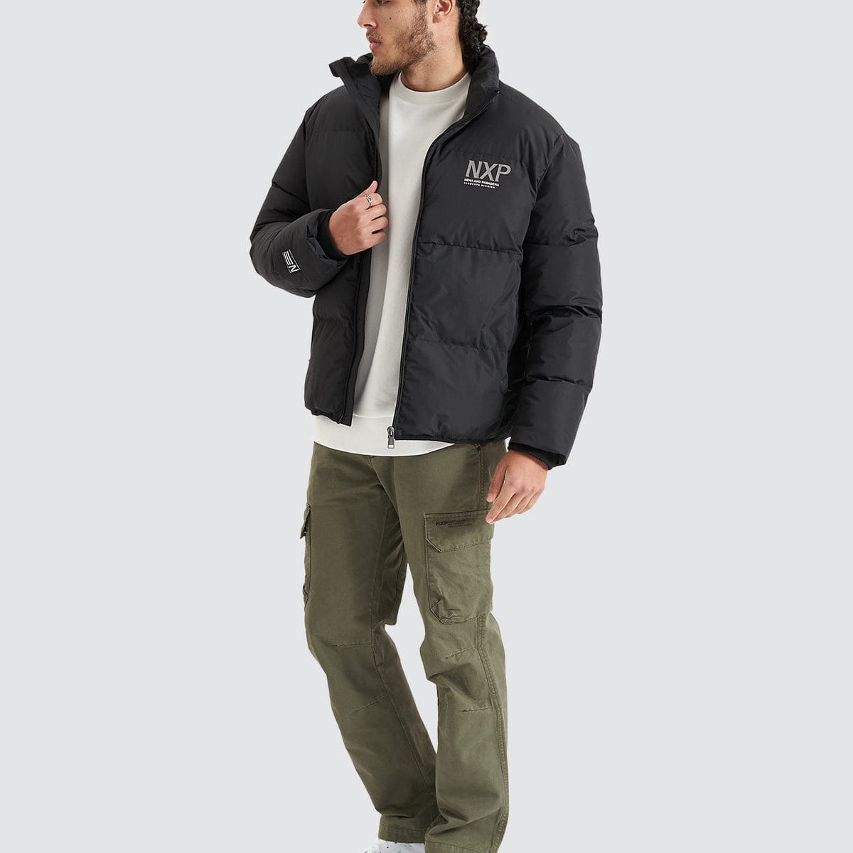NXP Forfeit Puffer Jacket in Jet Black - Neverland Store