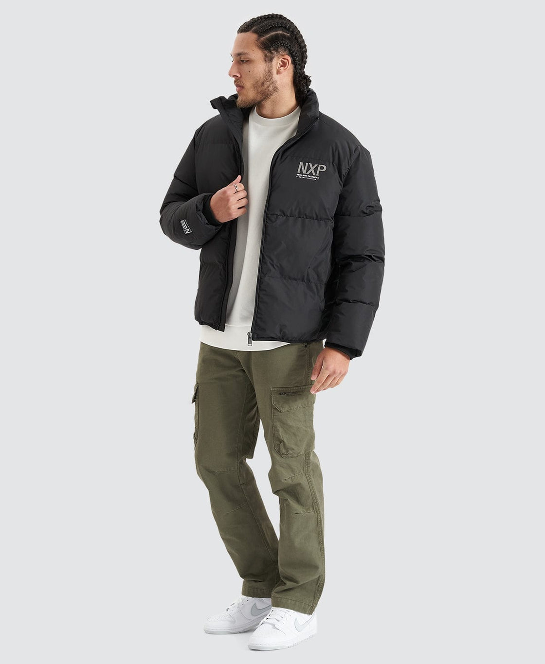 NXP Forfeit Puffer Jacket in Jet Black - Neverland Store