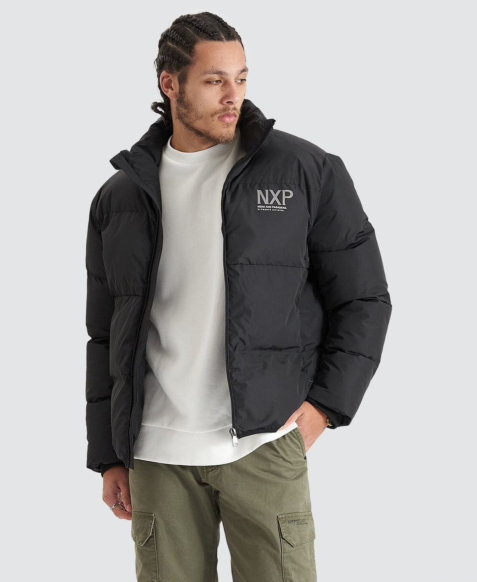 NXP Forfeit Puffer Jacket in Jet Black - Neverland Store