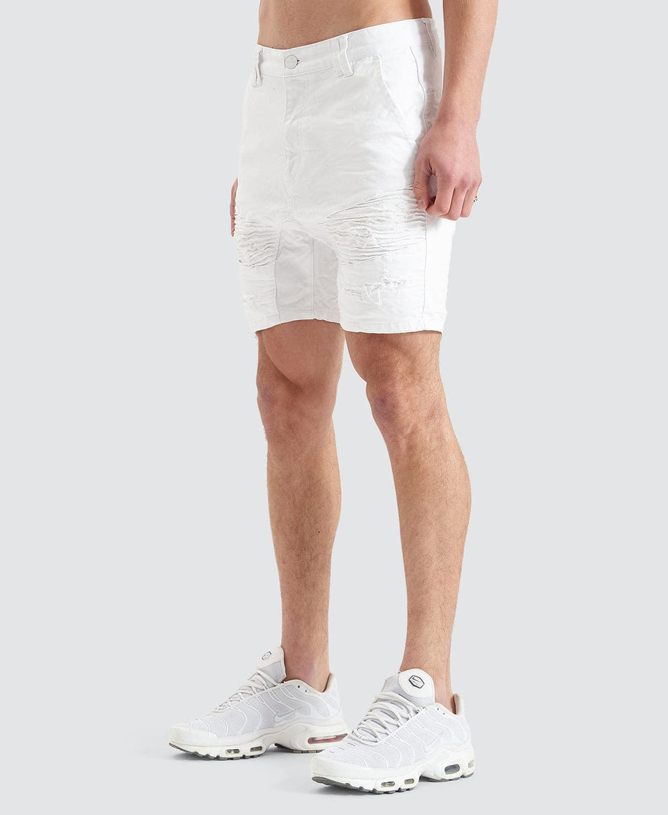 NXP Hell Cat Shorts White Denim | Neverland Store