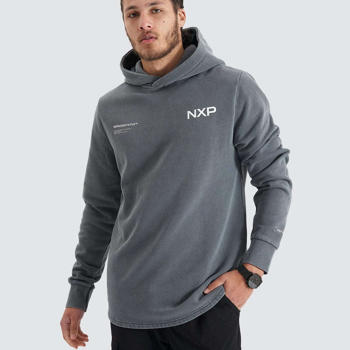 NXP Jump Start Hooded Sweater in Grey - Neverland Store
