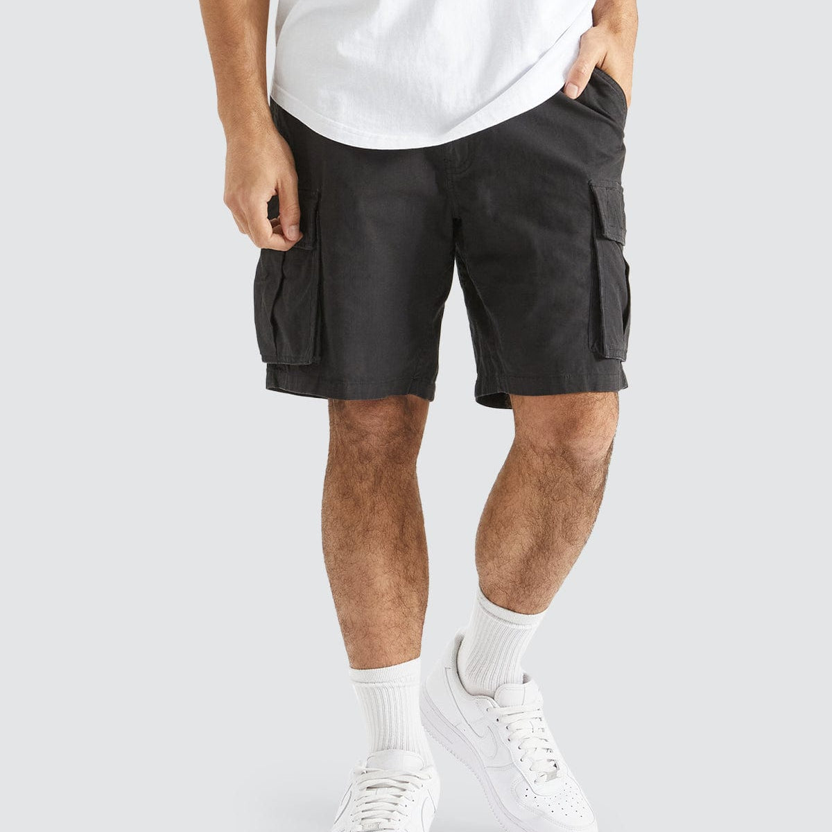 NXP Operations Ripstop Cargo Shorts in Black | Neverland Store
