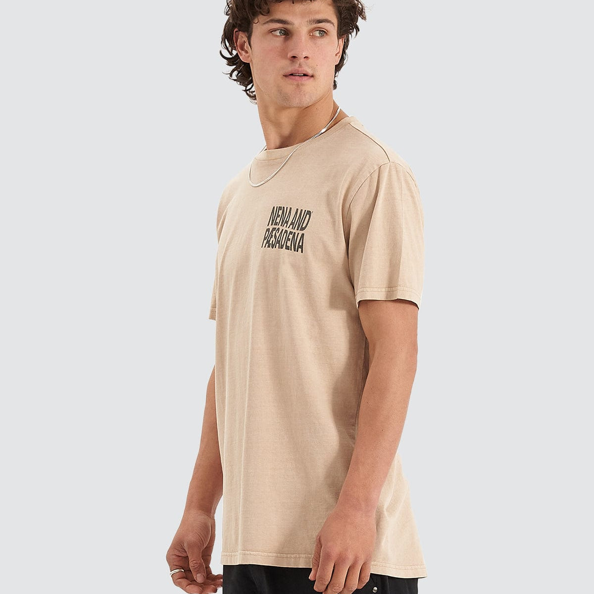 NXP Redeemer Scoop Back T-Shirt in Oxford Tan - Neverland Store