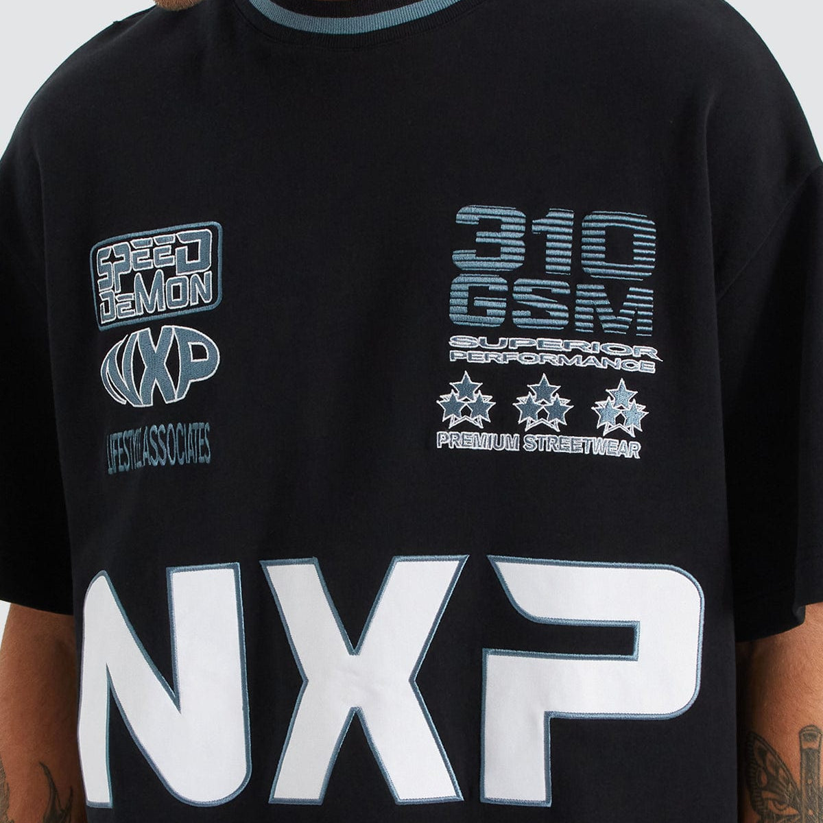 NXP Roadster Street Fit Tee in Grey Black - Neverland Store