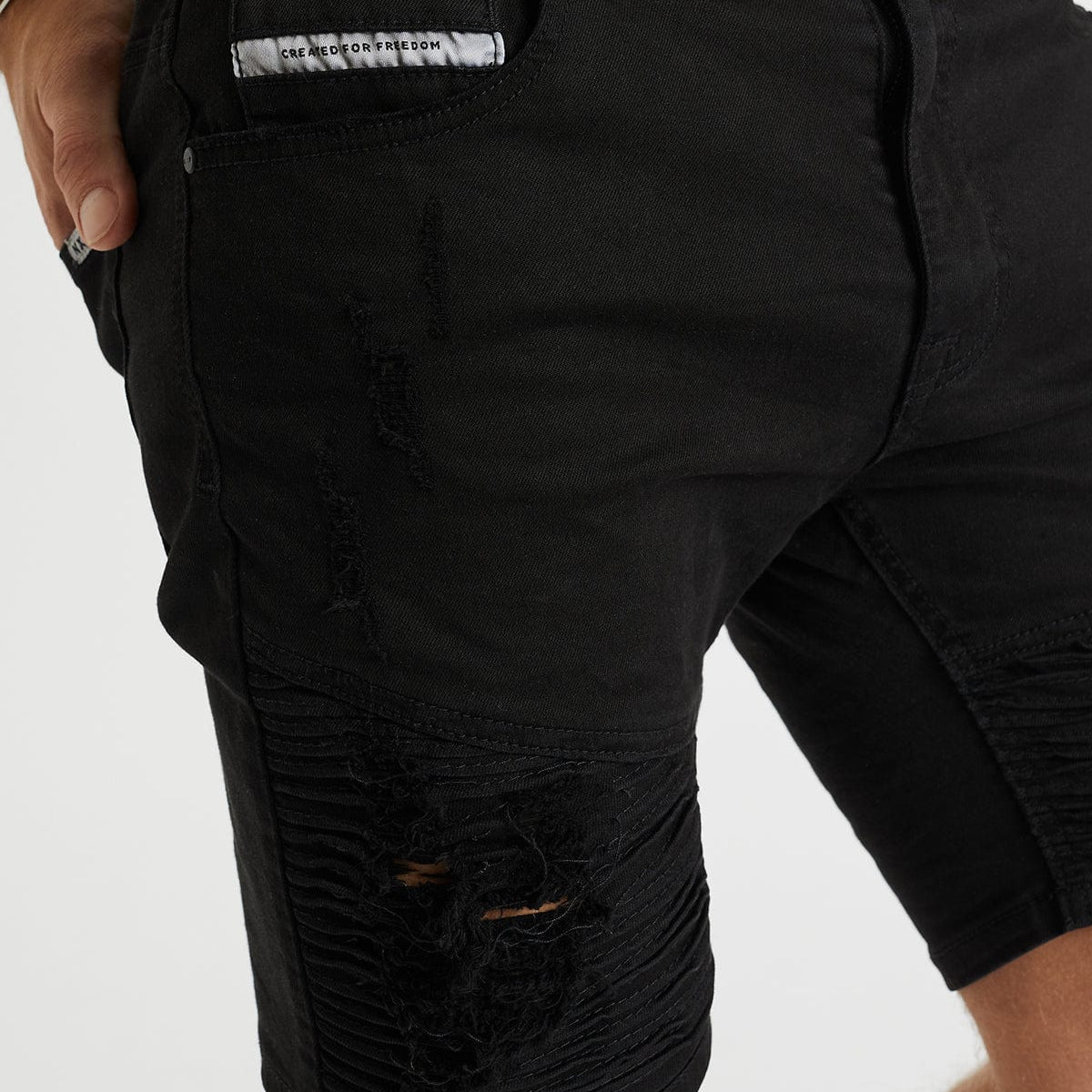 Spitfire Denim Shorts Jet Black | Neverland Store