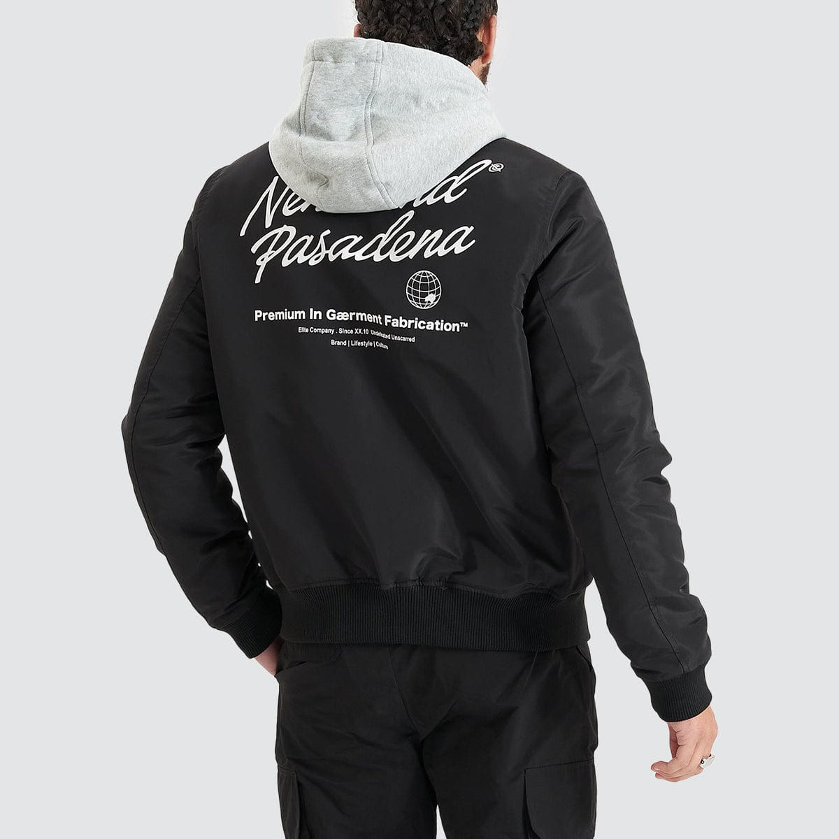 NXP Wingsuit Hooded Bomber Jacket in Black - Neverland Store