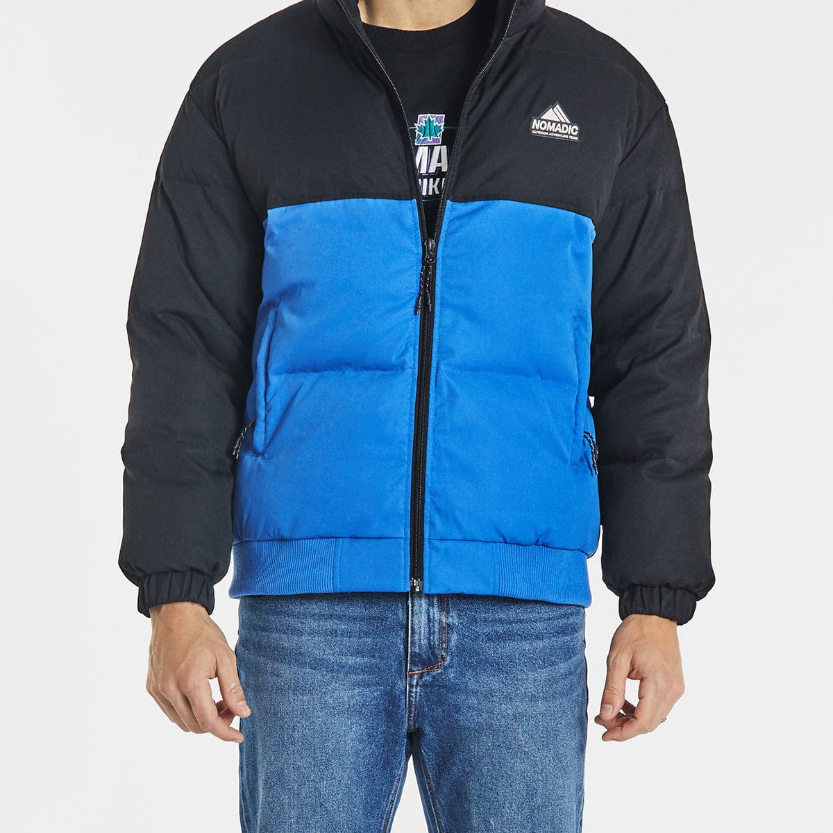 Holstein Puffer Jacket Black/Blue | Neverland Store