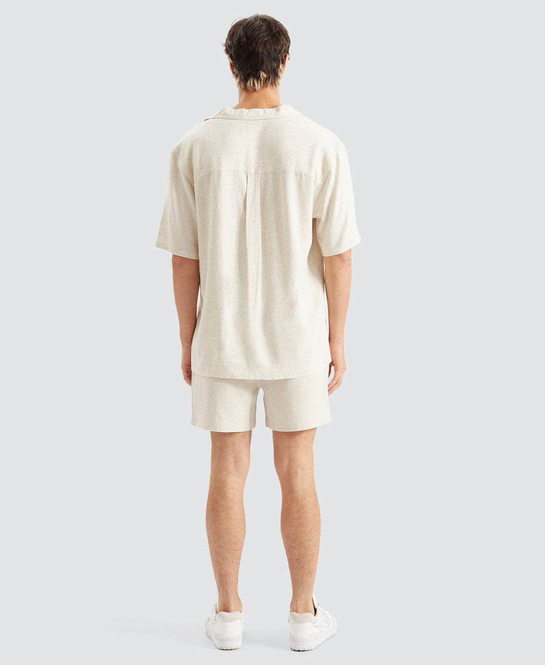NOMADIC Stoked Cropped Resort Shirt in Oatmeal | Neverland Store