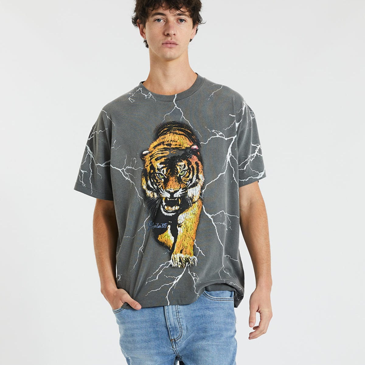 The People V Tiger Storm Vintage Tee Black | Neverland | Neverland Store