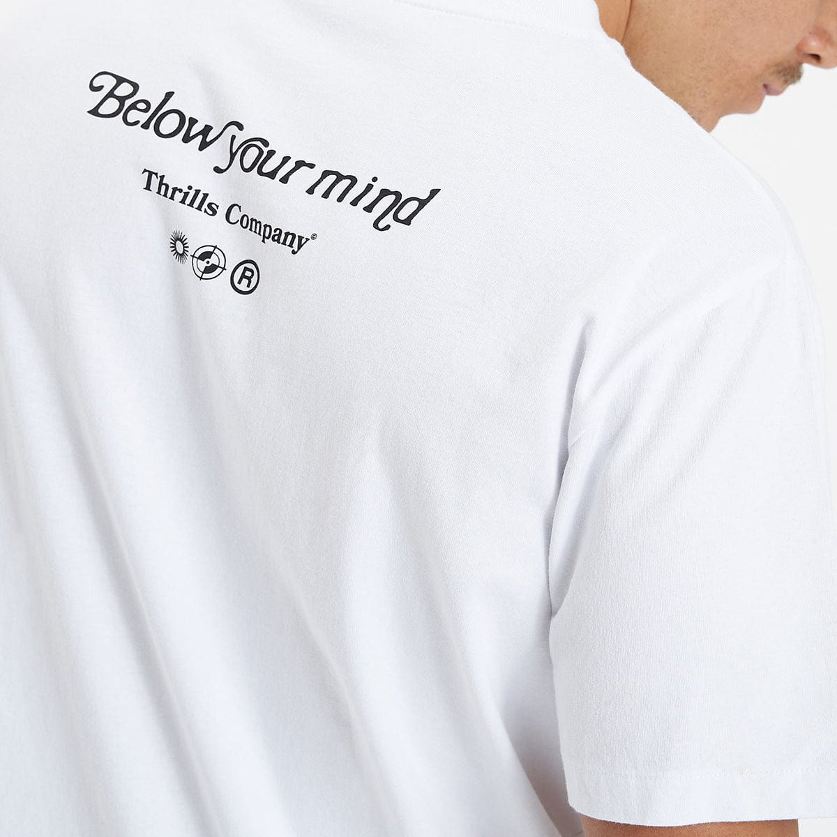 Thrills Below Your Mind Merch Fit T-Shirt White | Neverland | Neverland ...
