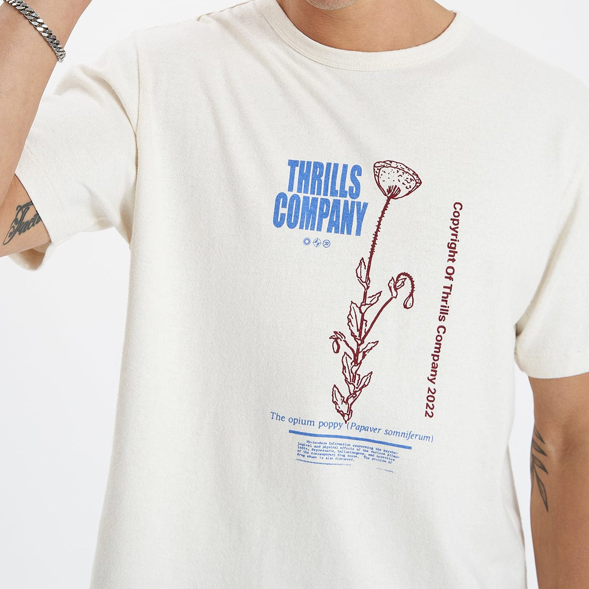 Hemp Natural Effects Merch Fit T Shirt White Neverland Neverland Store