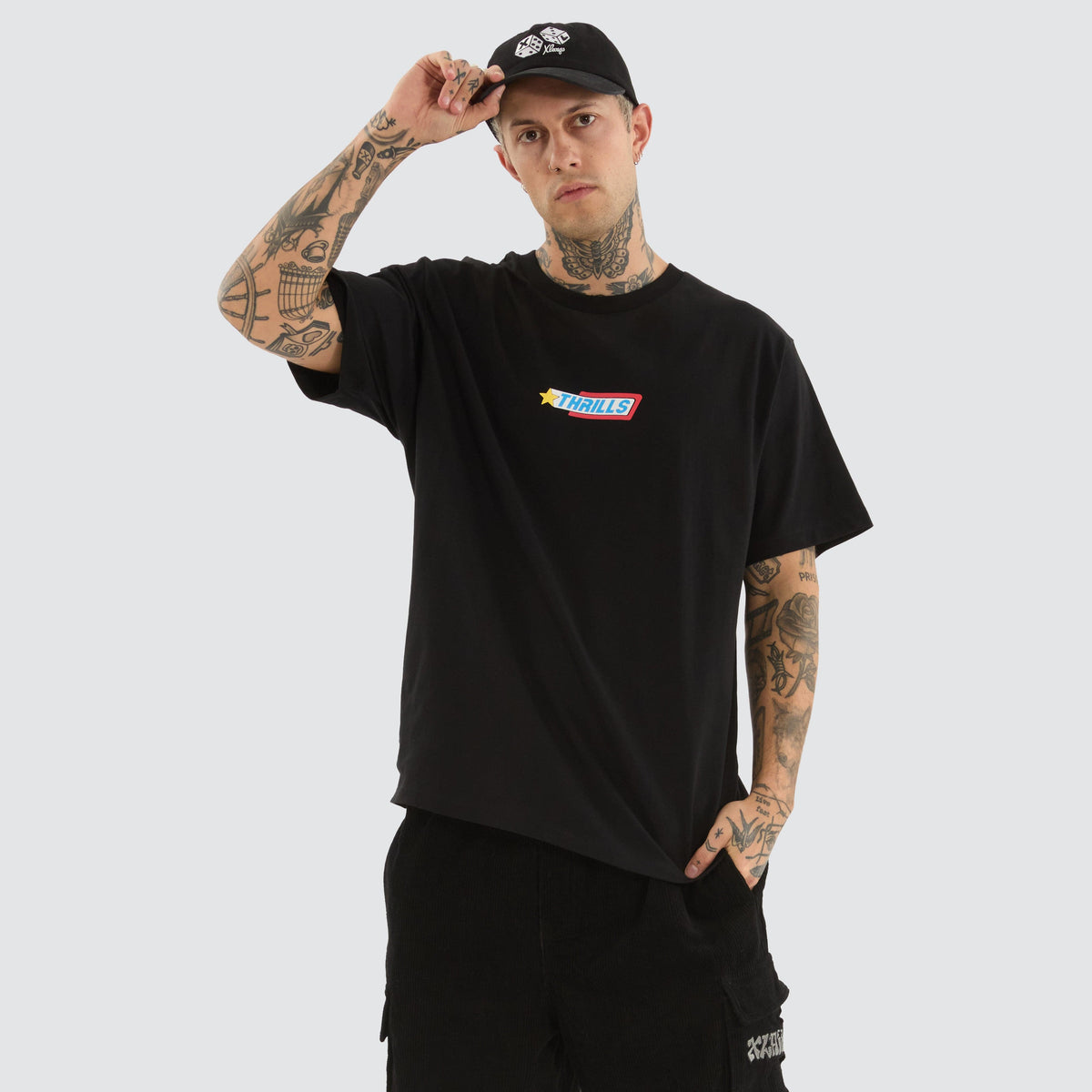 THRILLS Lockstar Merch Fit Tee in Black | Neverland Store