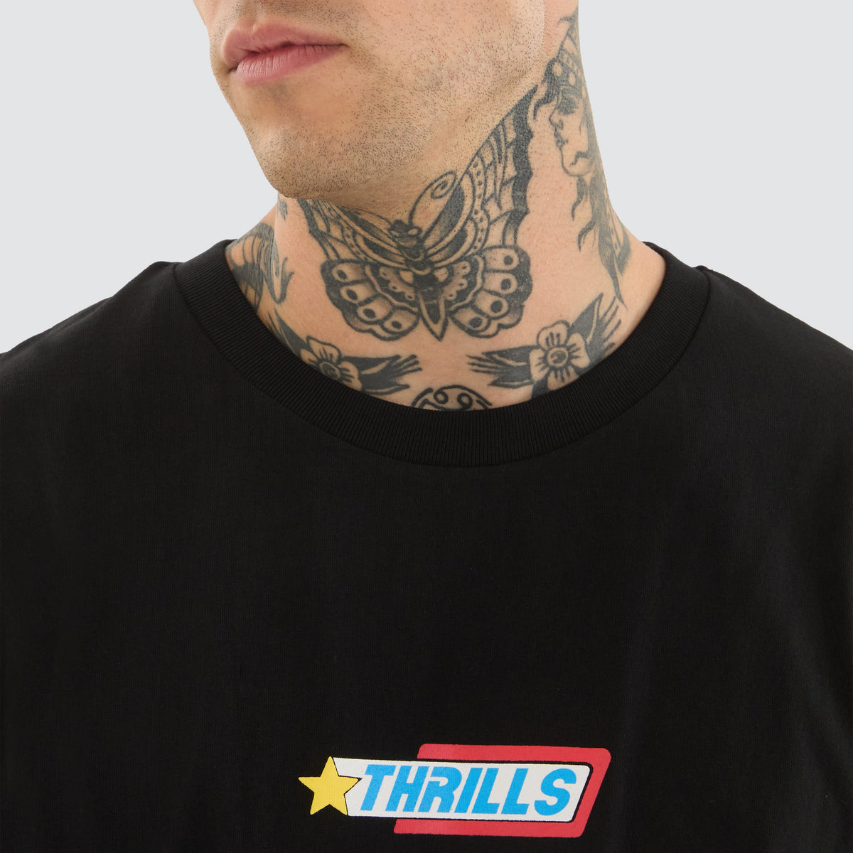 THRILLS Lockstar Merch Fit Tee in Black | Neverland Store