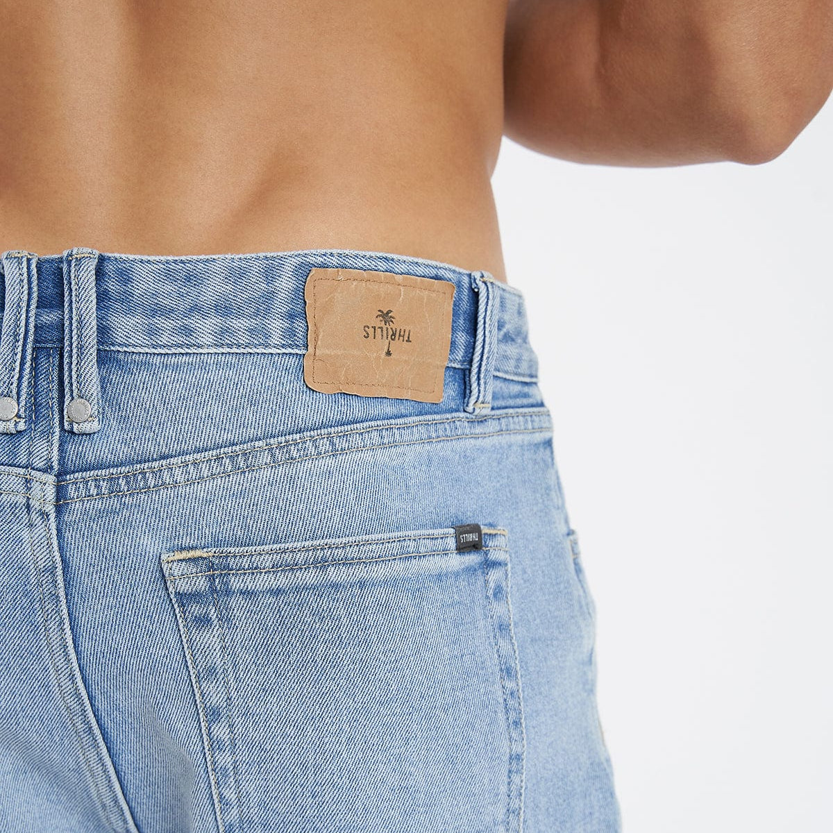 THRILLS Mandude Denim Shorts in Ash Blue | Neverland Store