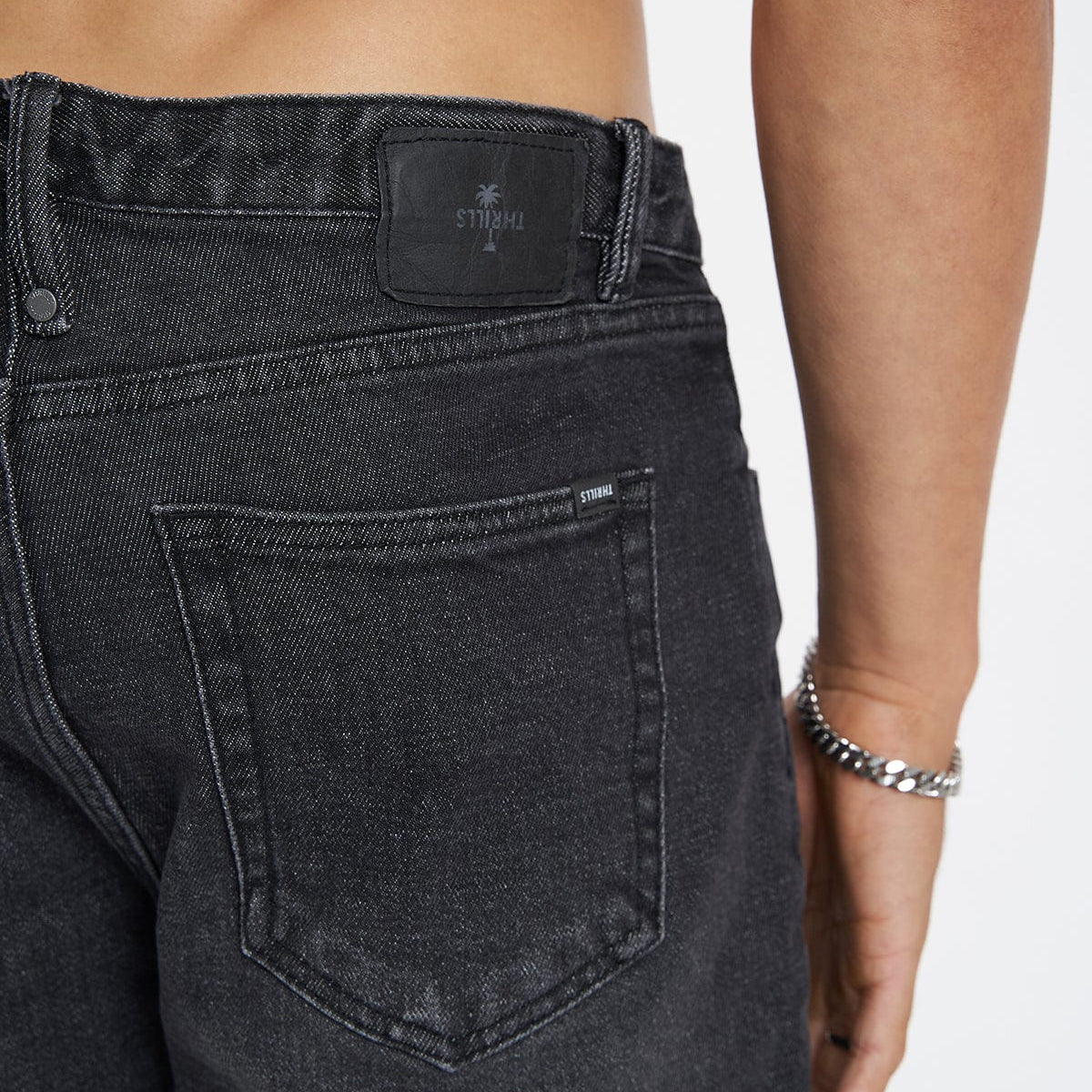THRILLS Mandude Denim Shorts in Smoke Black | Neverland Store