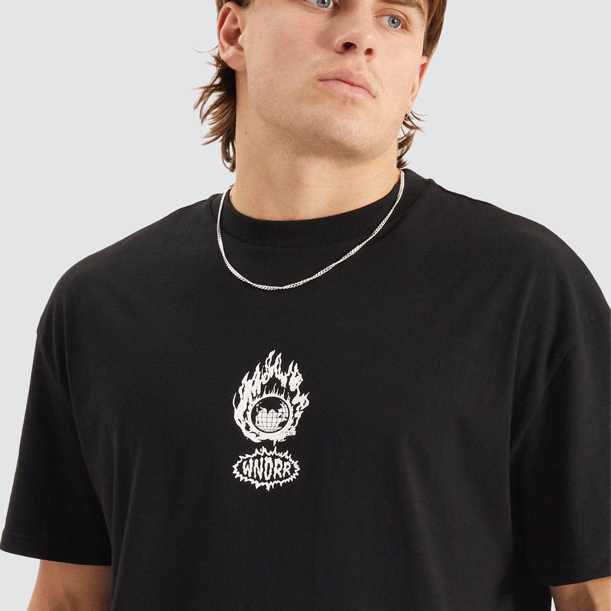 Ablaze Box Fit T-Shirt Black | Neverland Store