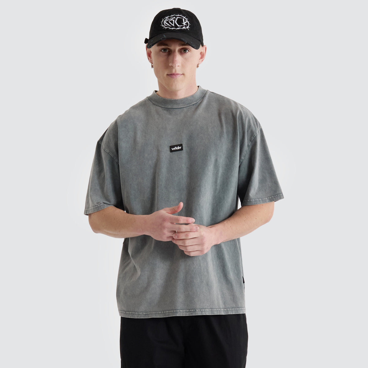 WNDRR Soho Club Tee in Washed Grey | Neverland Store