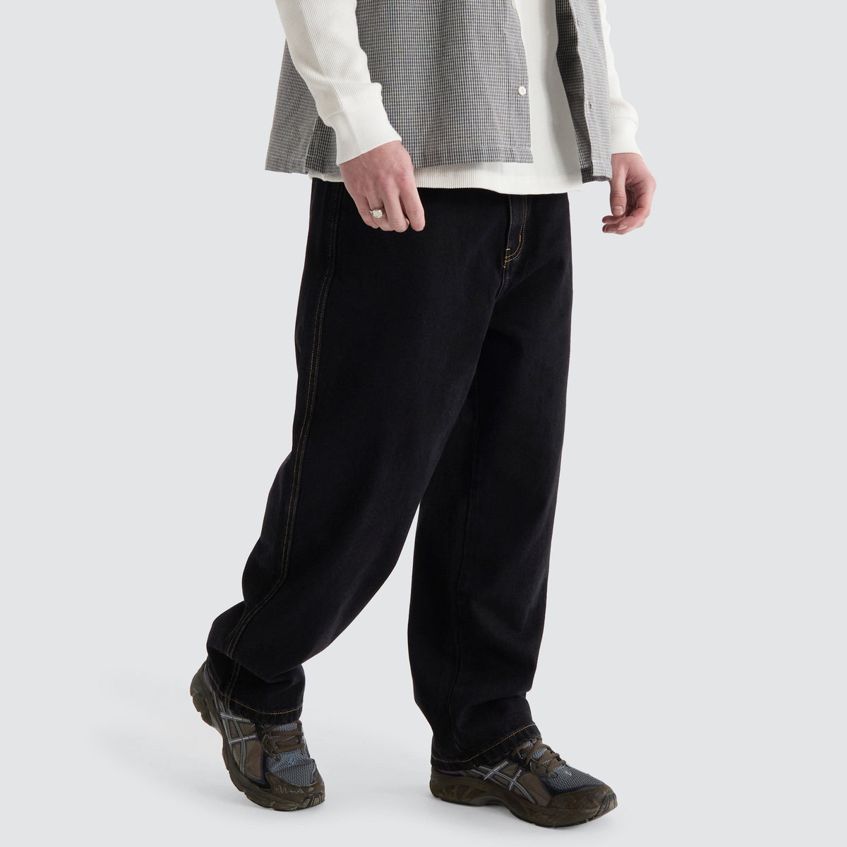 XLARGE Emb Pocket Bull Denim Pant in Raw Black | Neverland Store