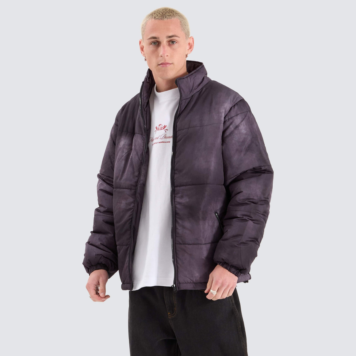 XLARGE Dye Puffa Jacket in Black | Neverland | Neverland Store
