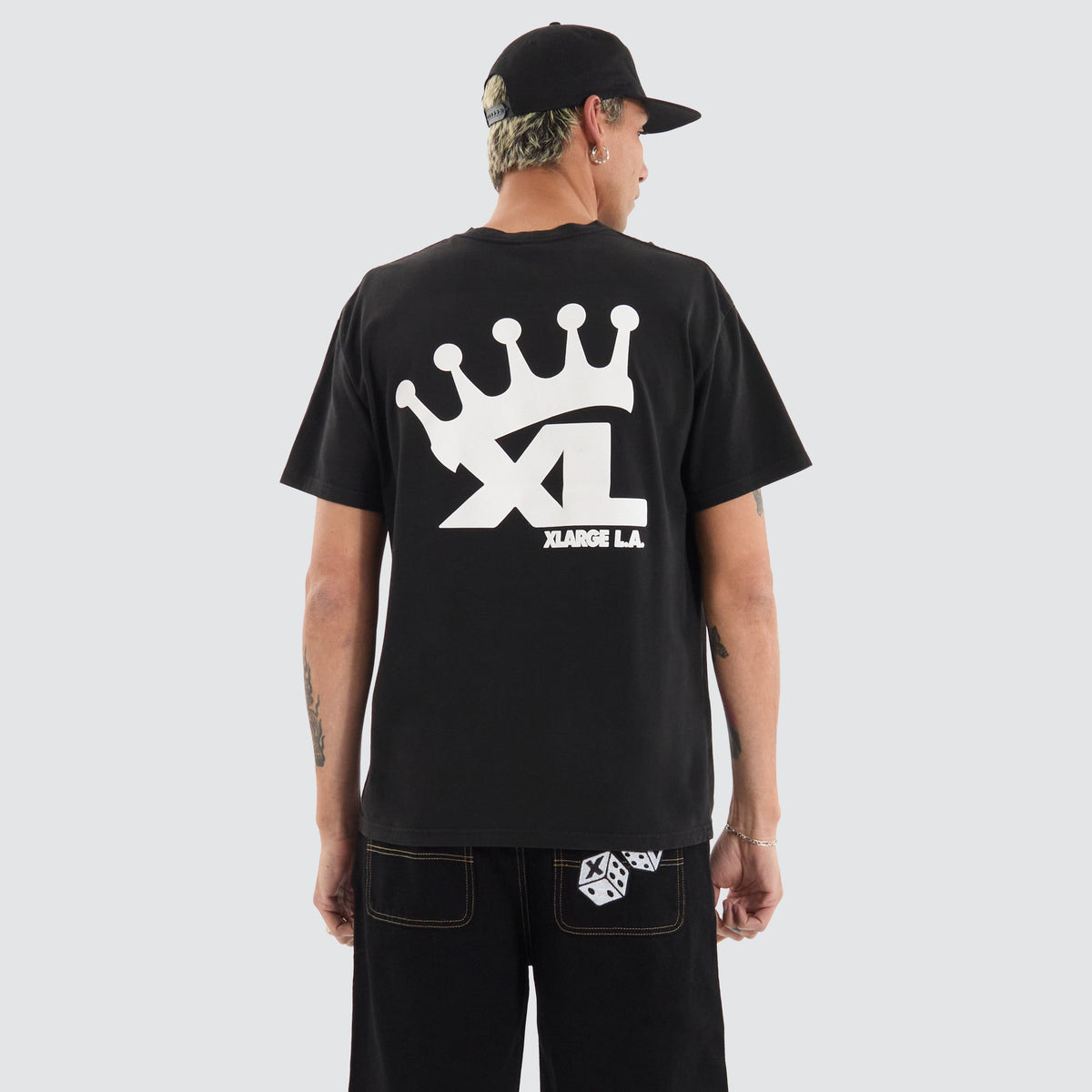 XLARGE XL Crown Tee in Pigment Black | Neverland Store