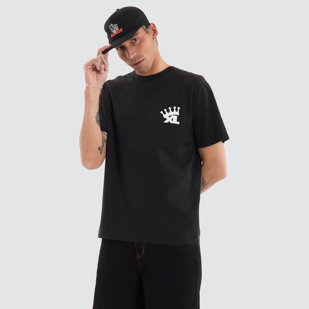 XLARGE XL Crown Tee in Pigment Black | Neverland Store