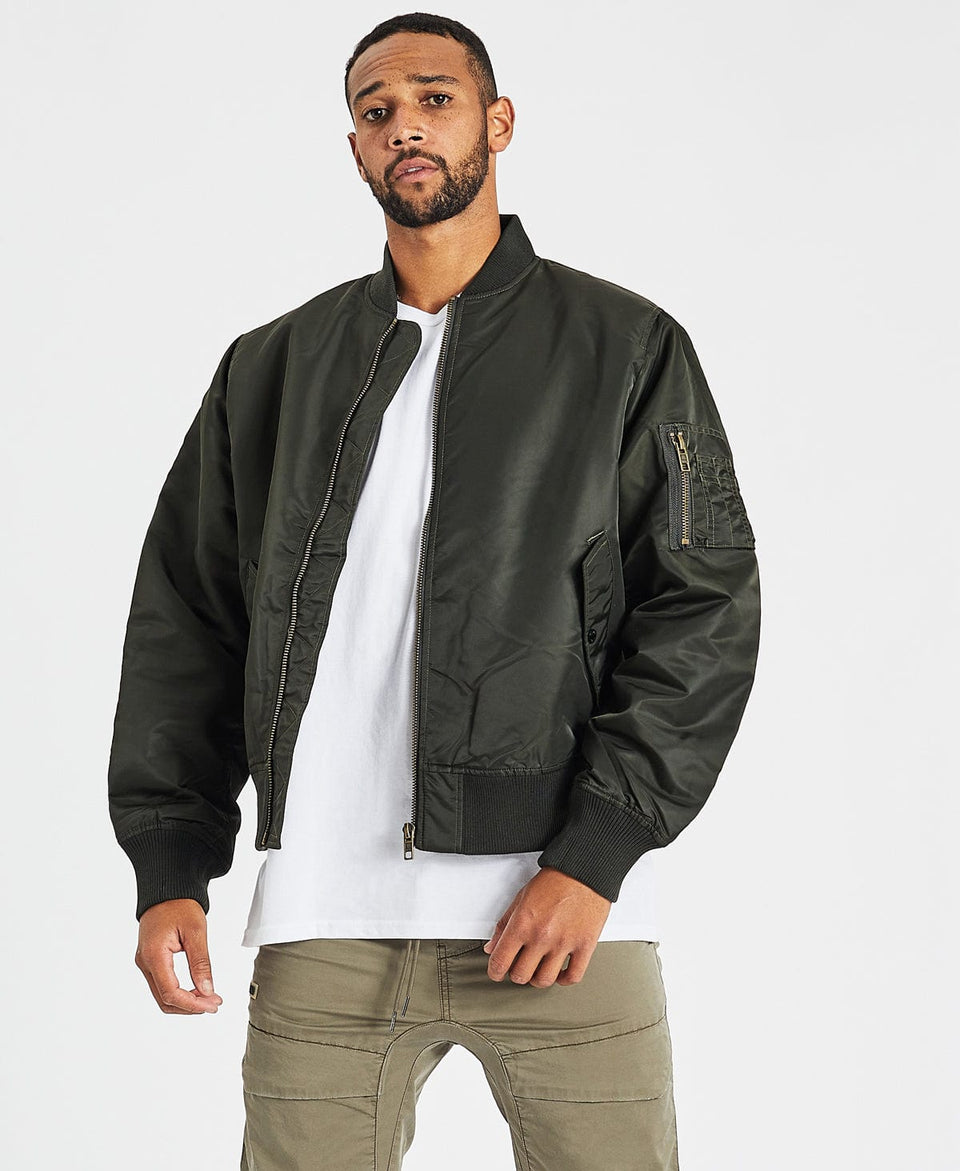Thrills Union Bomber Jacket Oil Green | Neverland Store